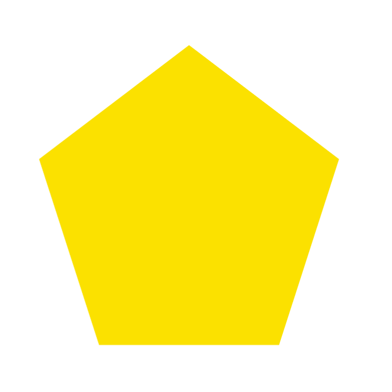 Pngicon - Yellow pentagon outline transparent icon